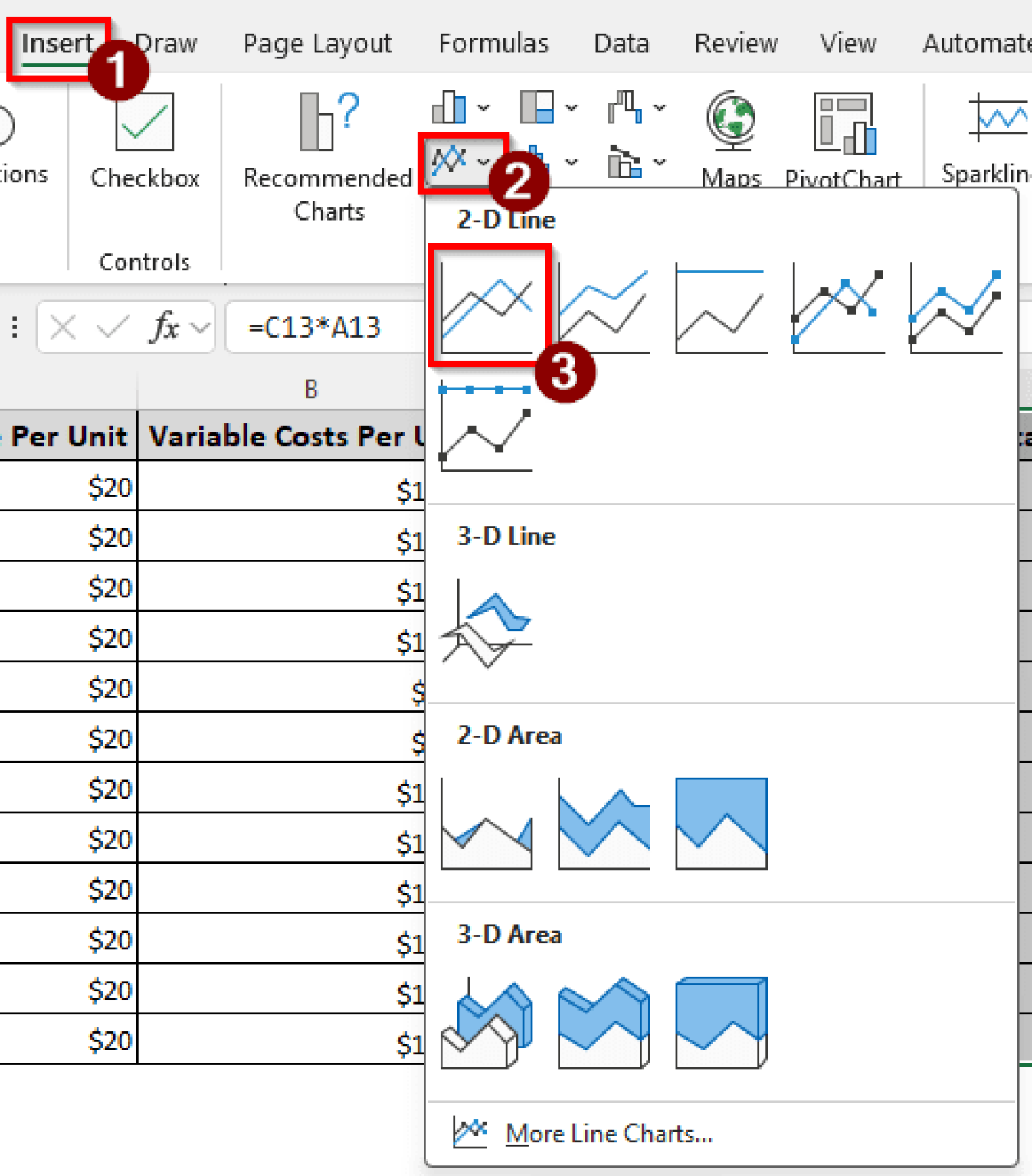How to Create a Cost Volume Profit Chart in Excel - Excel Insider