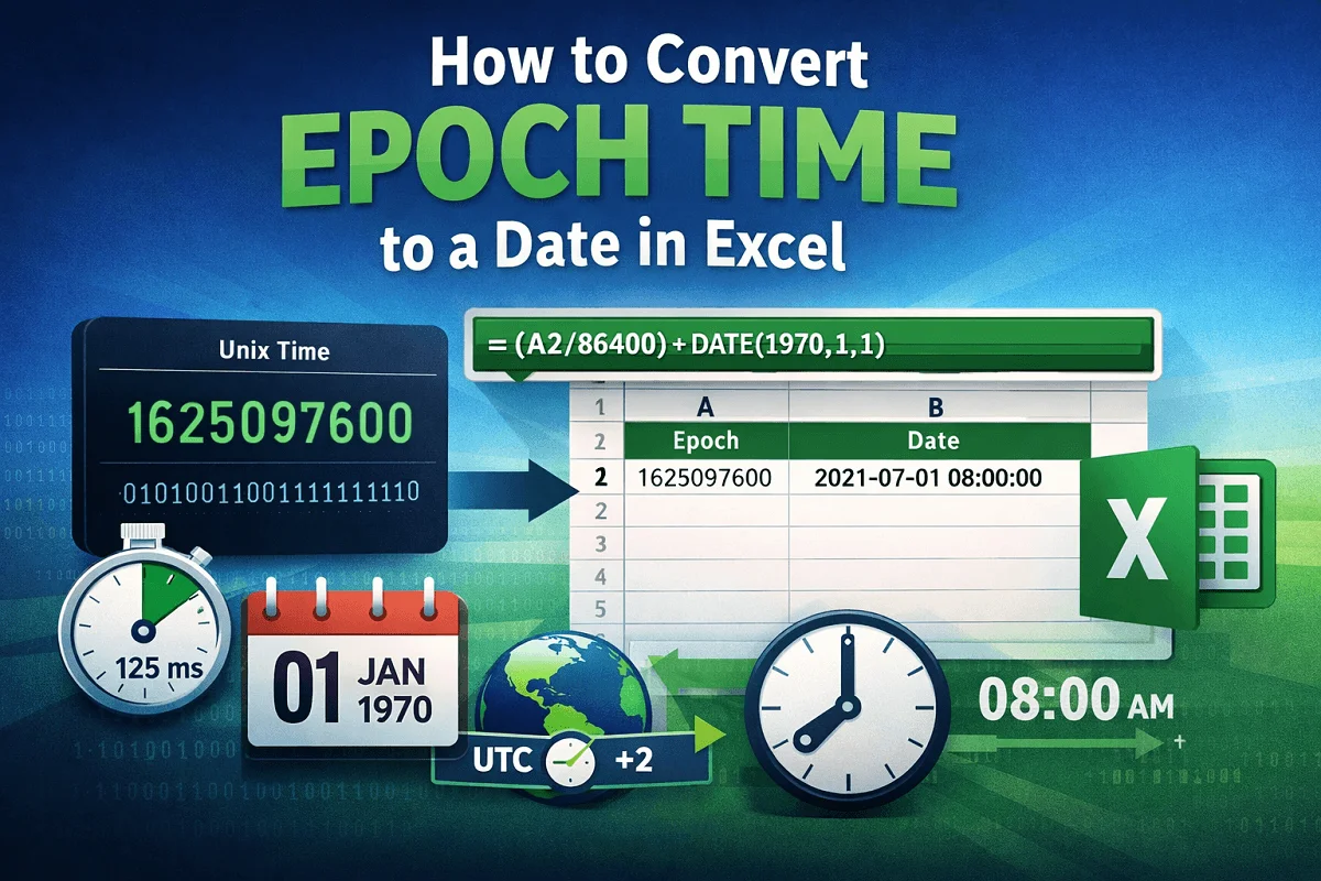 How to Convert Epoch Time to a Date in Excel - Excel Insider