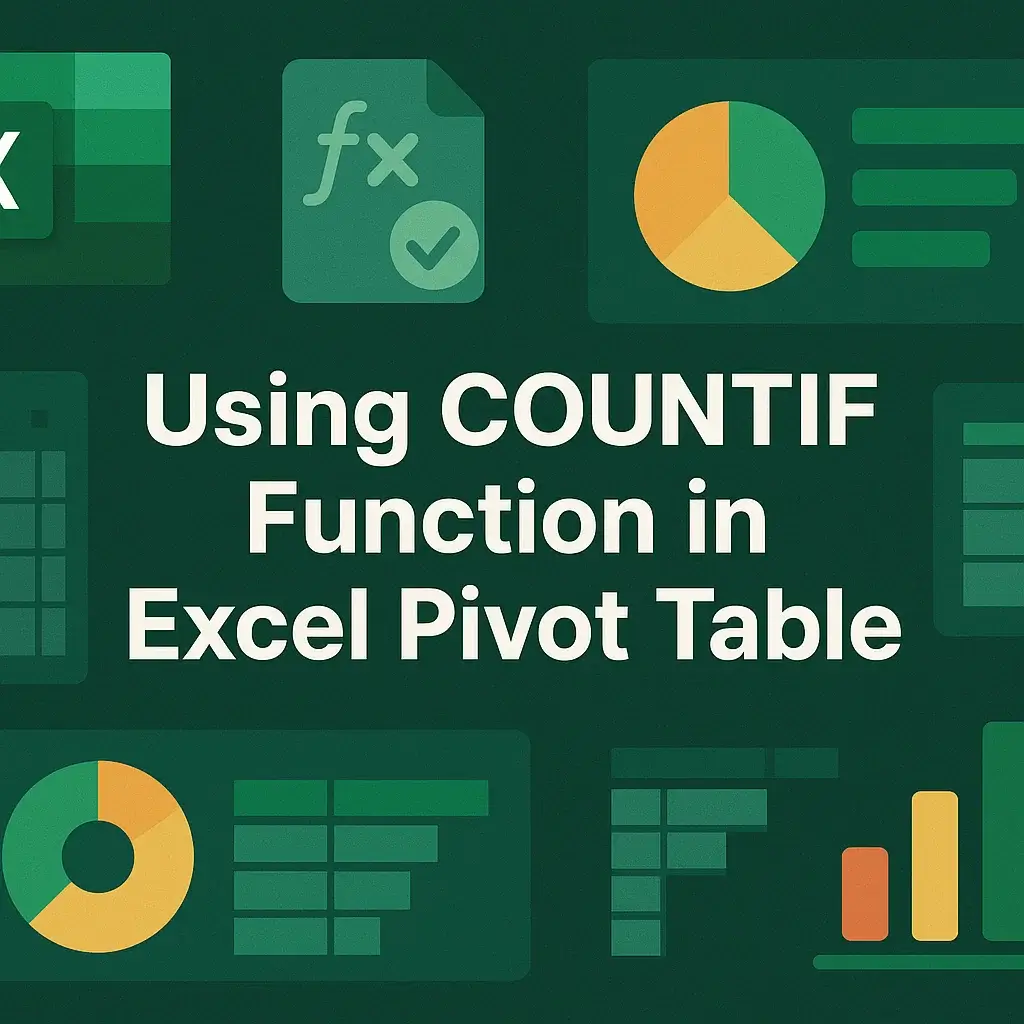How to Use the COUNTIF Function in an Excel Pivot Table - Excel Insider