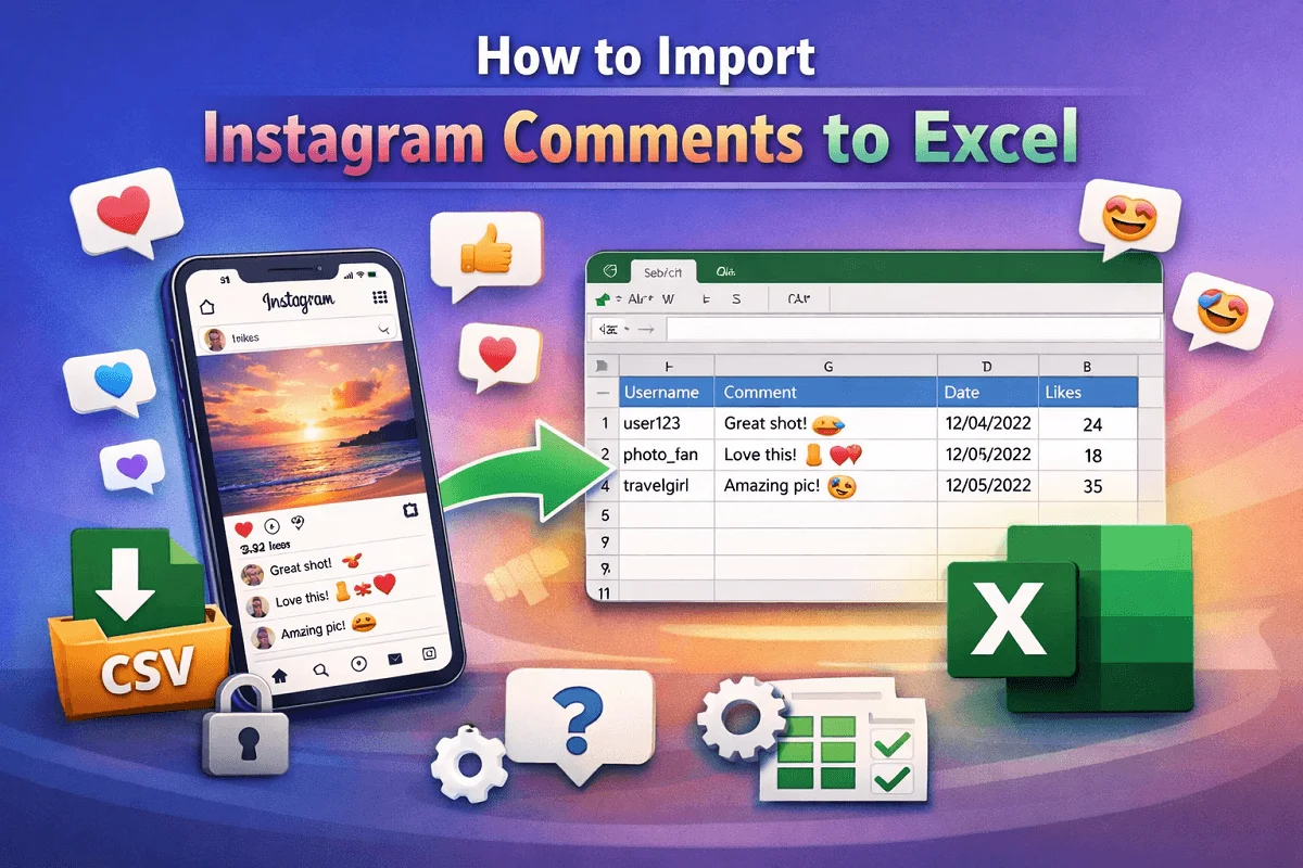 How to Import Instagram Comments to Excel - Excel Insider