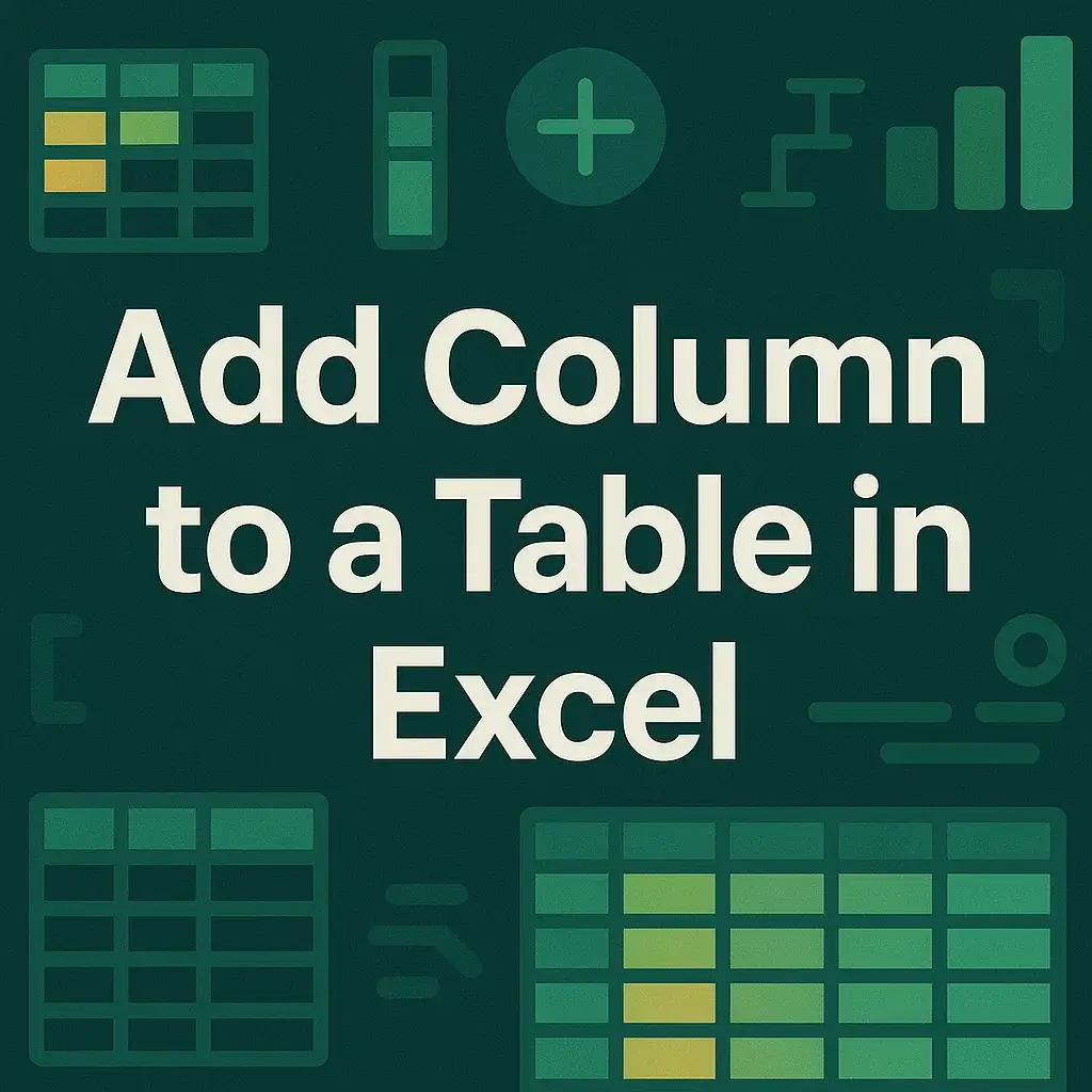 How to Add a Column to a Table in Excel (6 Easy Ways) - Excel Insider