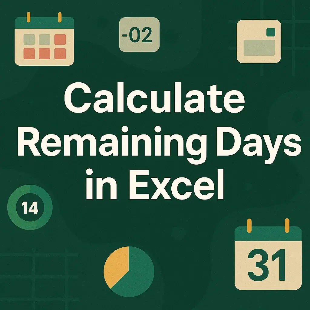 How to Calculate Remaining Days in Excel (5 Formulas) - Excel Insider