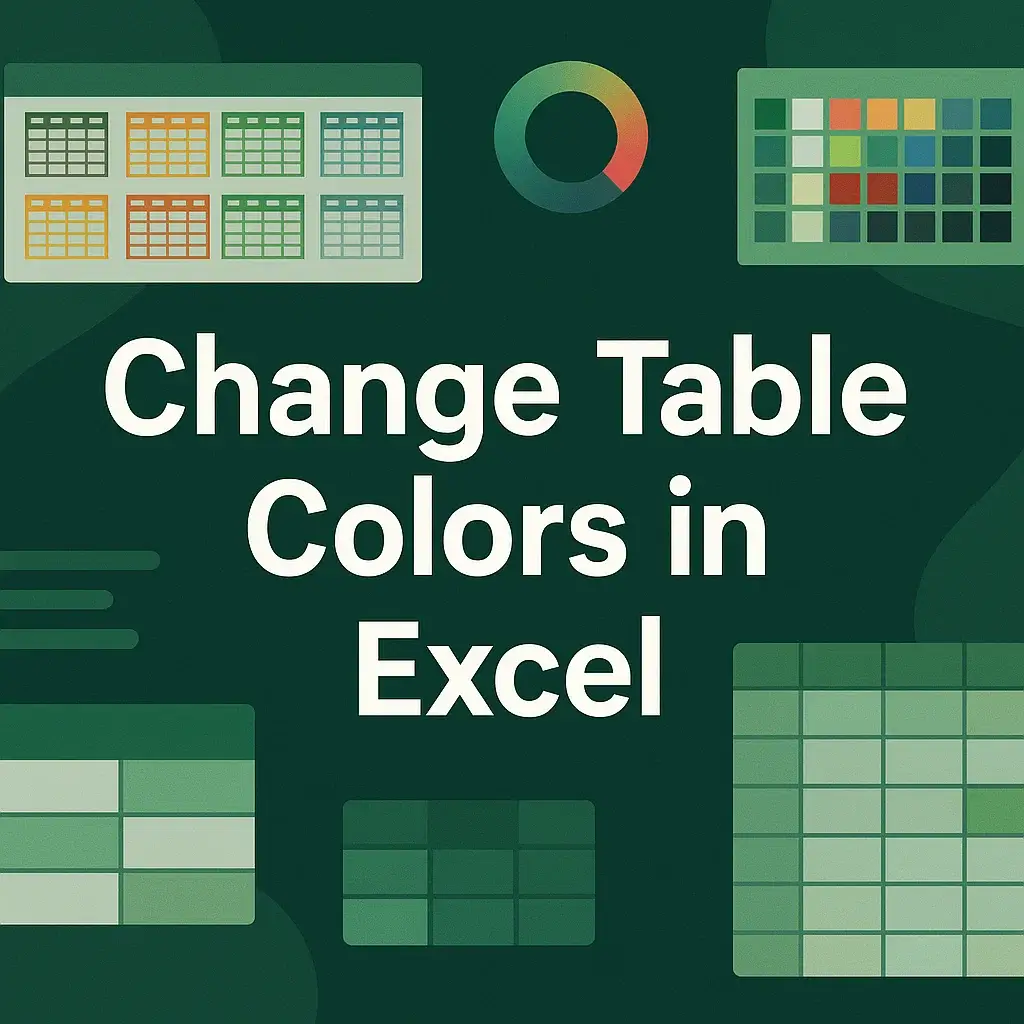 How to Change Table Colors in Excel (5 Easy Ways) - Excel Insider