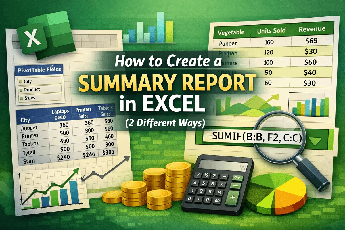 How to Create a Summary Report in Excel (2 Different Ways) - Excel Insider