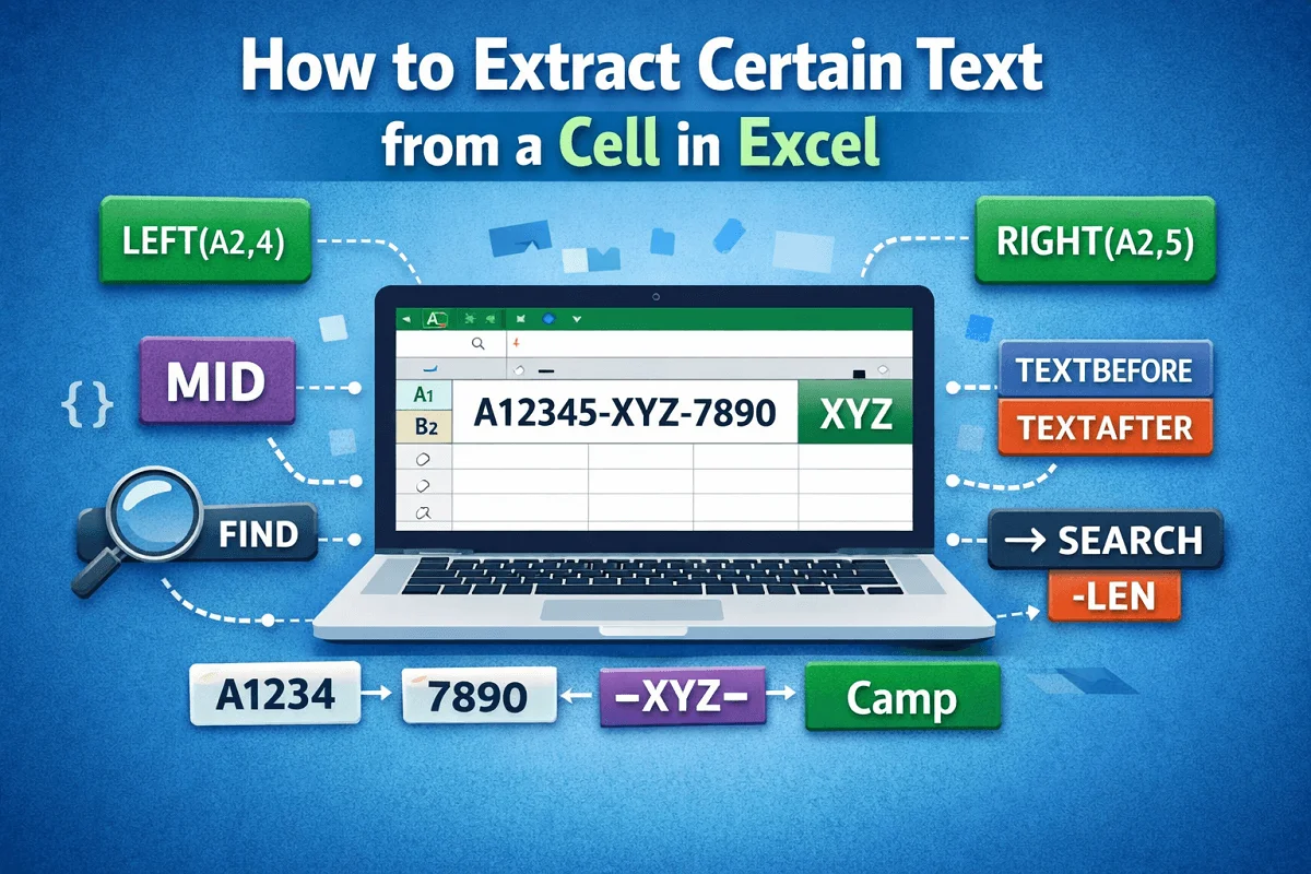 How to Extract Certain Text from a Cell in Excel - Excel Insider