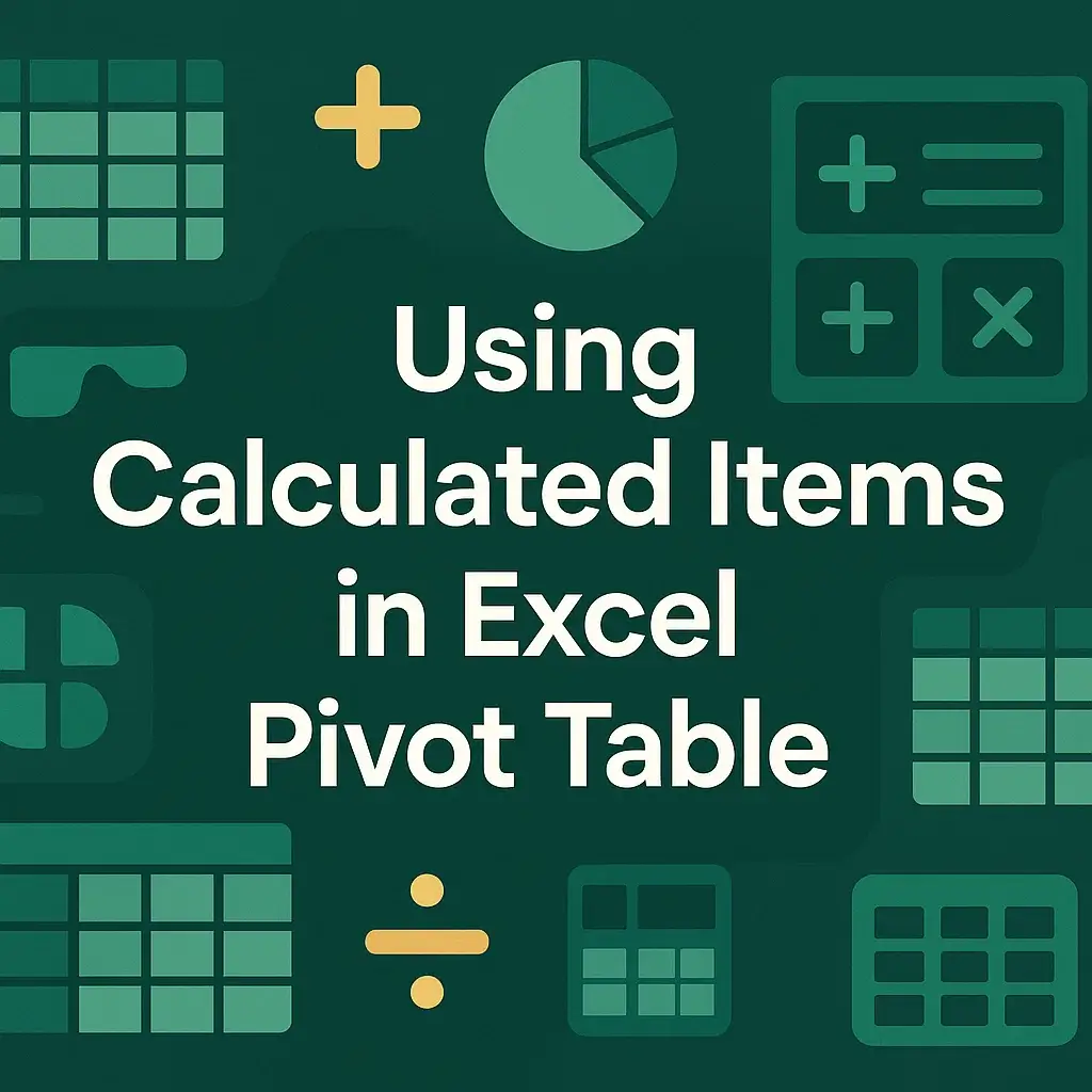 How to Use Calculated Items in Excel Pivot Table - Excel Insider