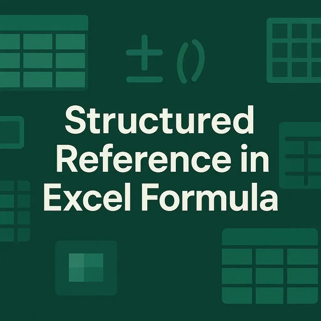 How to Use Structured Reference in Excel Formula (6 Examples) - Excel Insider