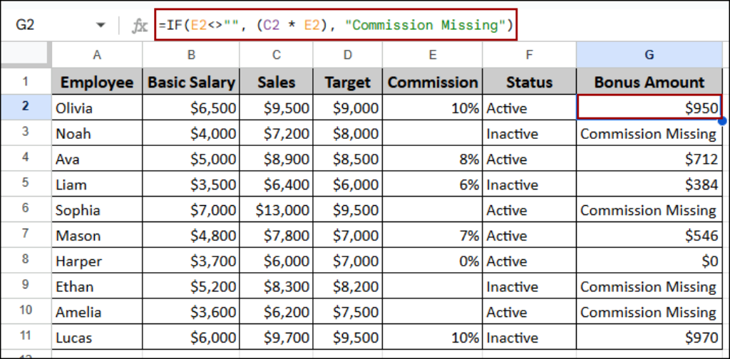 IF Function in Google Sheets - Excel Insider