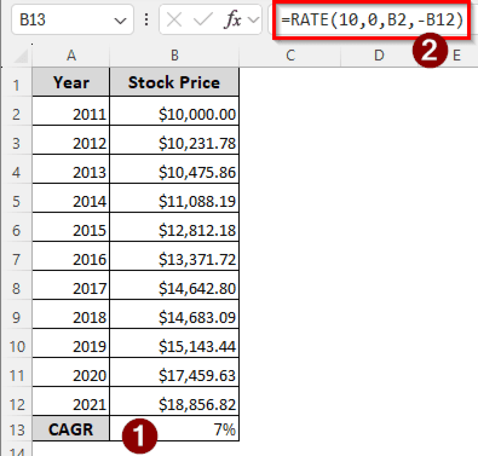 How to Calculate Annual Growth Rate in Excel (3 Criteria) - Excel Insider