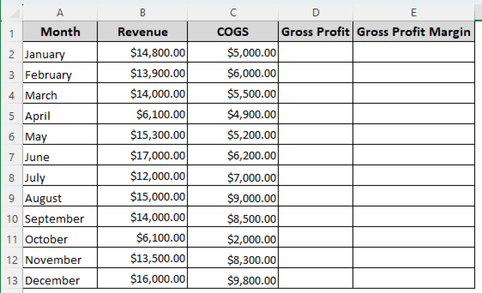 How to Calculate Gross Profit Margin in Excel (2 Examples) - Excel Insider
