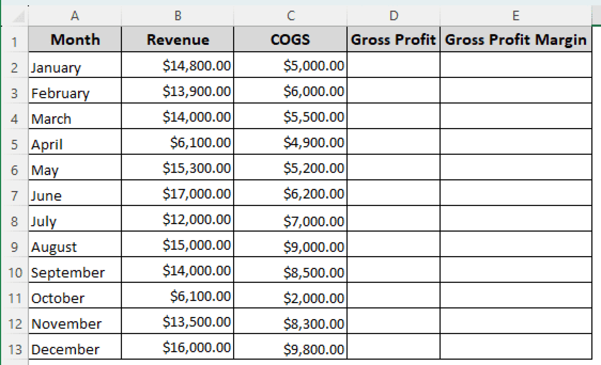 How to Calculate Gross Profit Margin in Excel (2 Examples) - Excel Insider