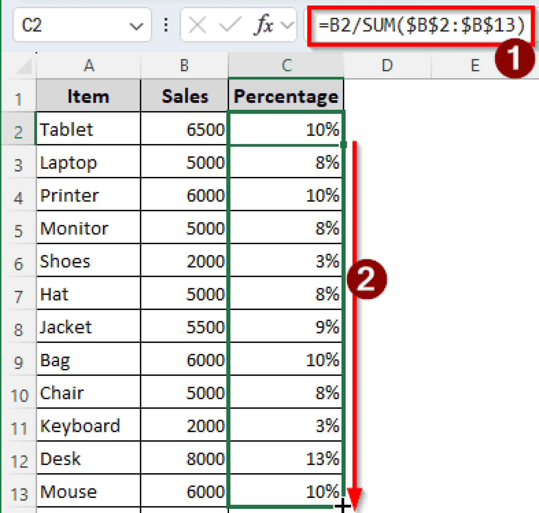 How to Calculate Percentage of Sales in Excel (4 Examples) - Excel Insider