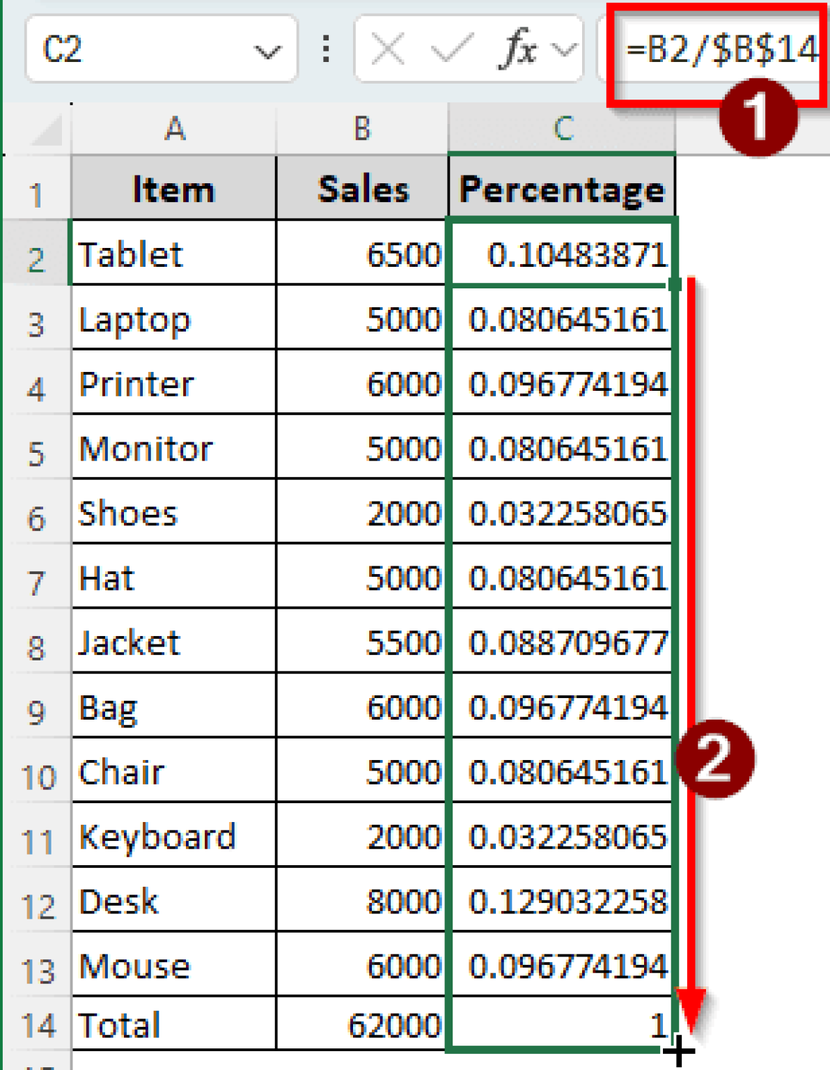 How to Calculate Percentage of Sales in Excel (4 Examples) - Excel Insider