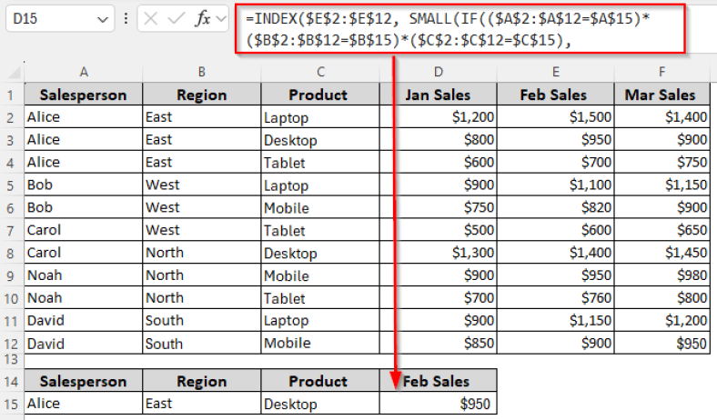 INDEX-MATCH with Multiple Criteria Across Rows and Columns - Excel Insider