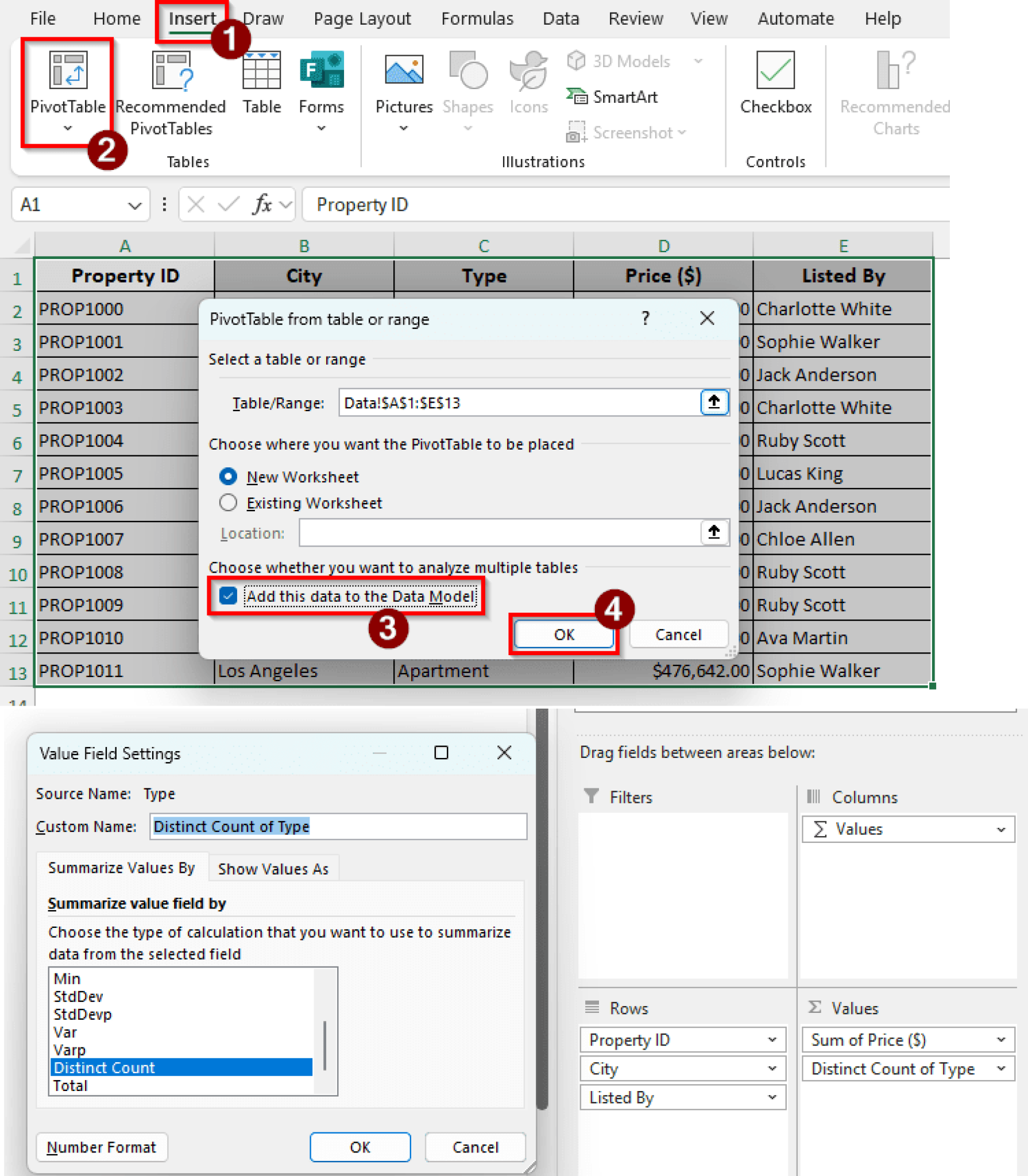How to Fix Missing Distinct Count in Pivot Tables - Excel Insider