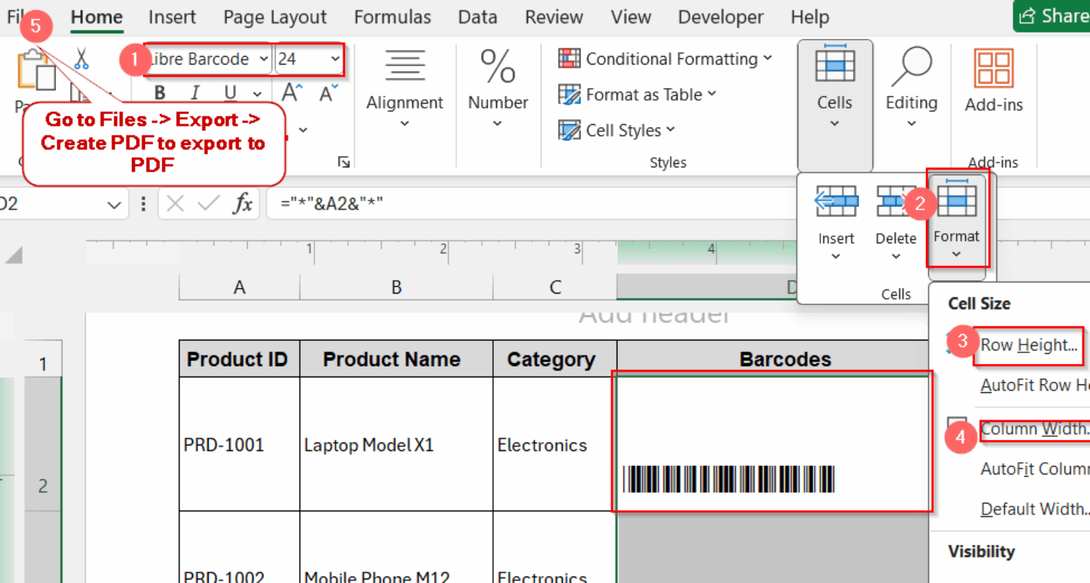 How to Print Barcode Labels in Excel (2 Effective Ways) - Excel Insider