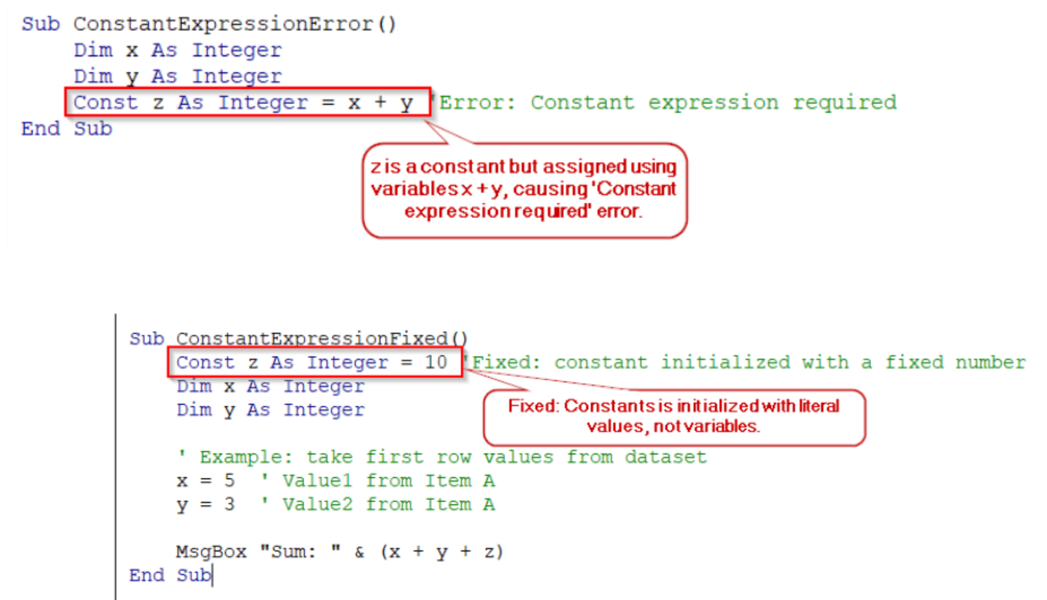 How to Fix "Constant Expression Required" Error in VBA - Excel Insider