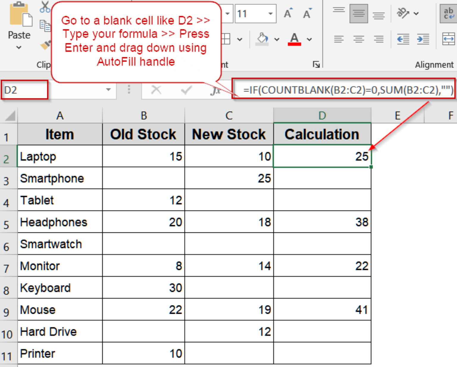 How to Calculate If Cells Are Not Blank in Excel - Excel Insider