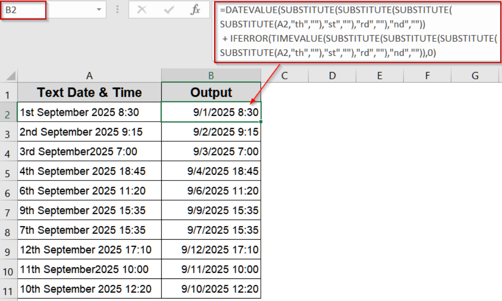 How to Convert Text to Date and Time in Excel (9 Examples) - Excel Insider