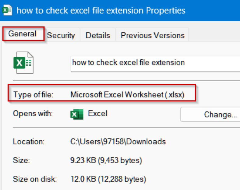 How to Check Excel File Extension (2 Easy Methods) - Excel Insider