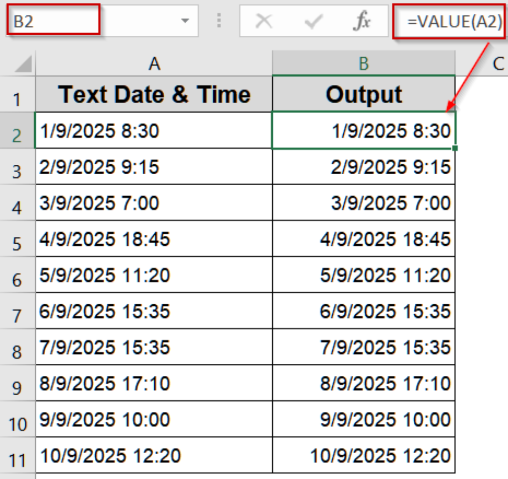 How to Convert Text to Date and Time in Excel (9 Examples) - Excel Insider
