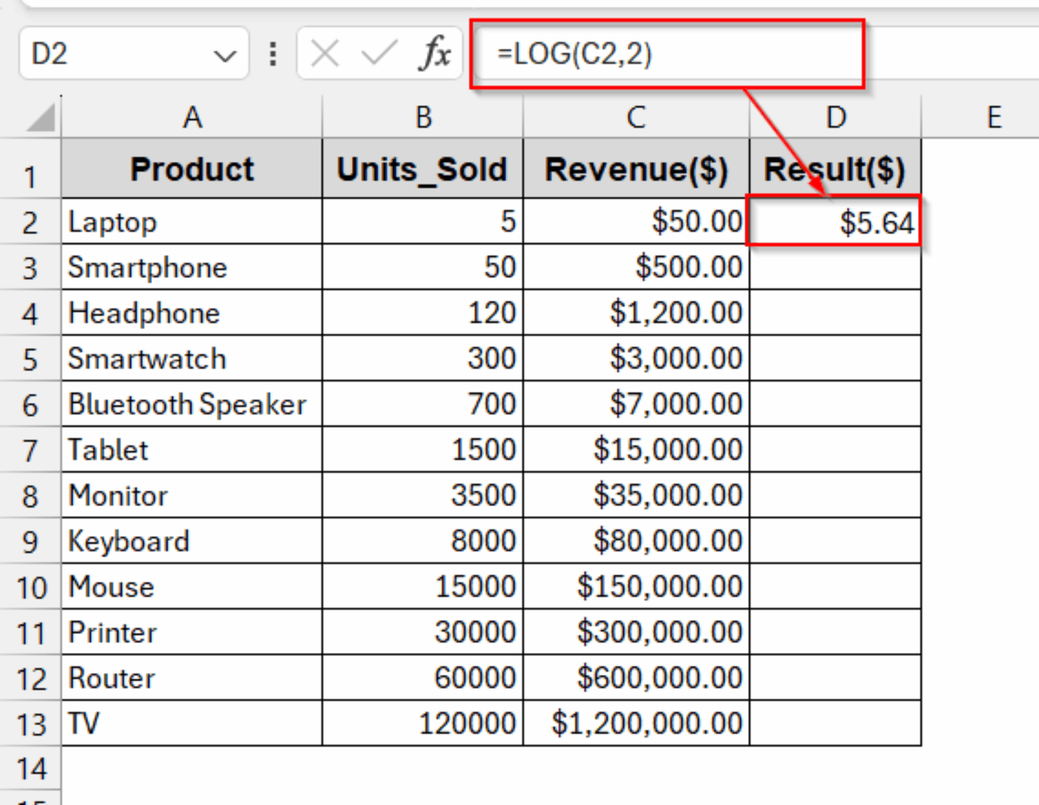 How to Log Transform Data in Excel (6 Suitable Ways) - Excel Insider