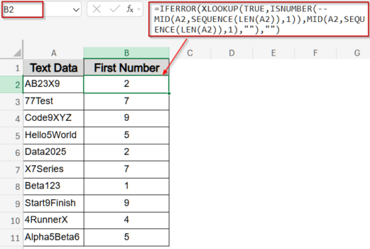 How to Find the First Number in a String in Excel - Excel Insider