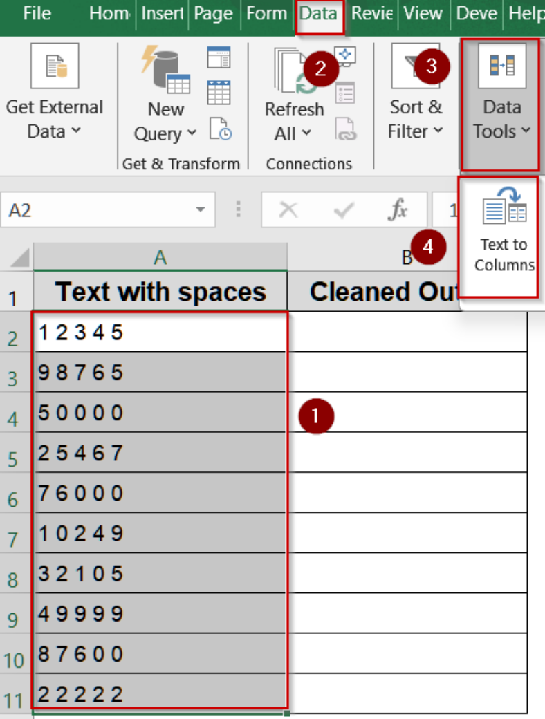How to Convert Text with Spaces to Number in Excel - Excel Insider