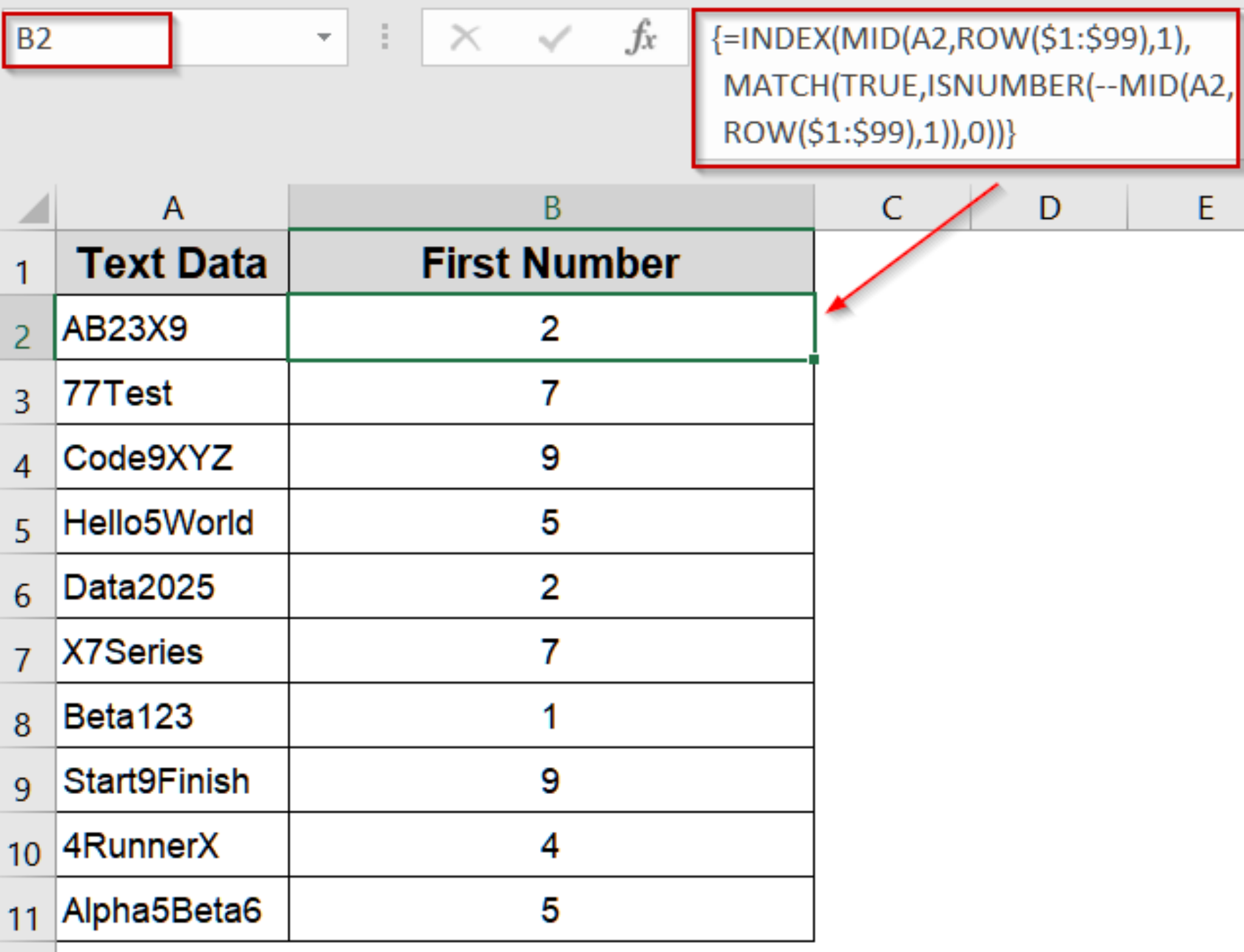 How to Find the First Number in a String in Excel - Excel Insider
