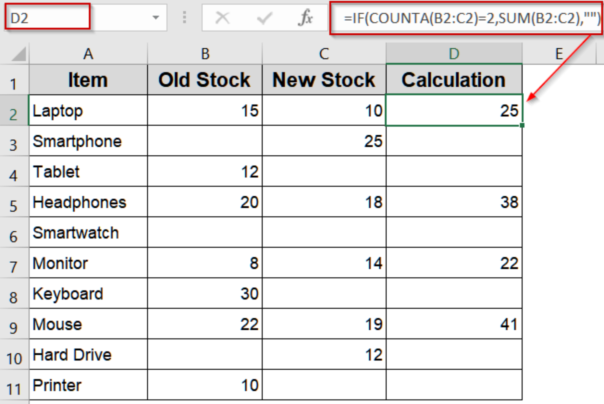 How to Calculate If Cells Are Not Blank in Excel - Excel Insider