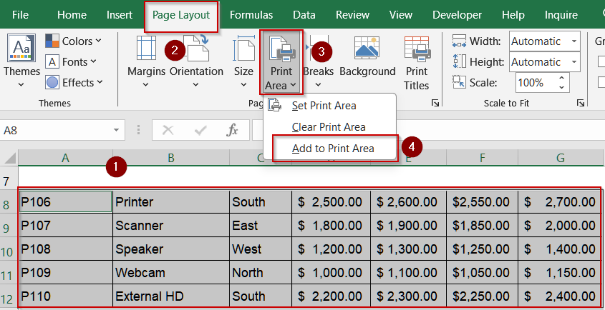How to Set Print Area in Excel for Multiple Pages - Excel Insider