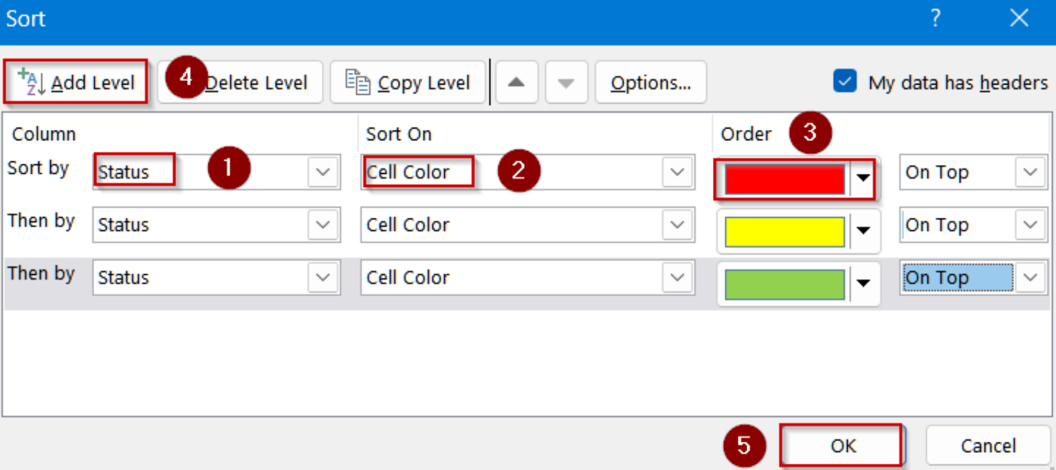 How to Sort by Color in Excel (3 Suitable Ways) - Excel Insider