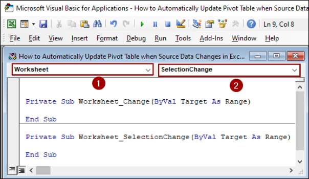 Automatically Update Pivot Table When Source Data Changes - Excel Insider