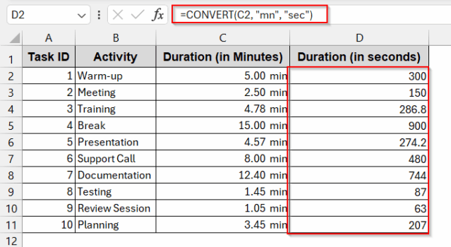 How to Convert Minutes to Seconds in Excel (3 Simple Ways) - Excel Insider