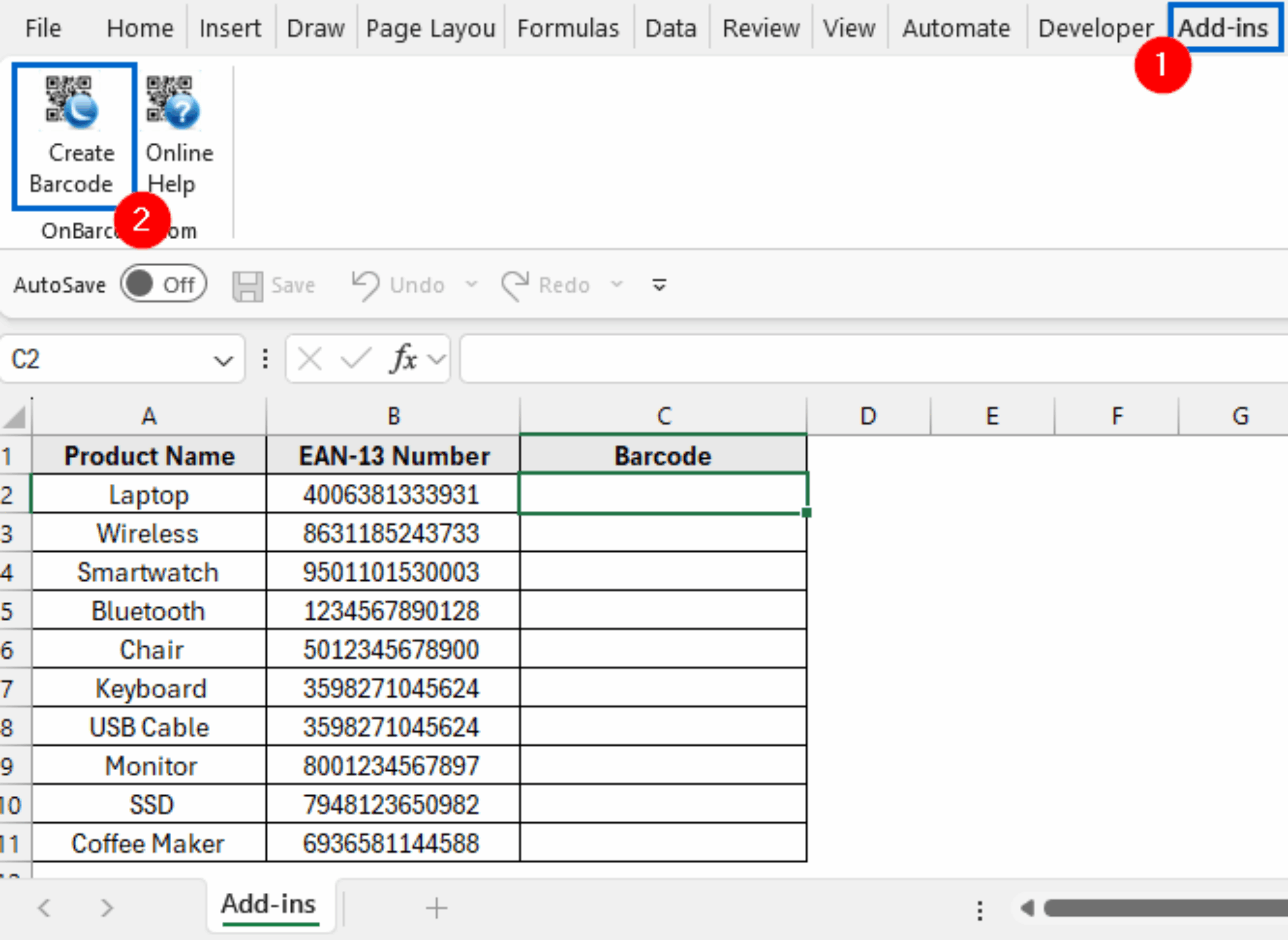 How to Generate EAN-13 Barcode in Excel (3 Suitable Ways) - Excel Insider