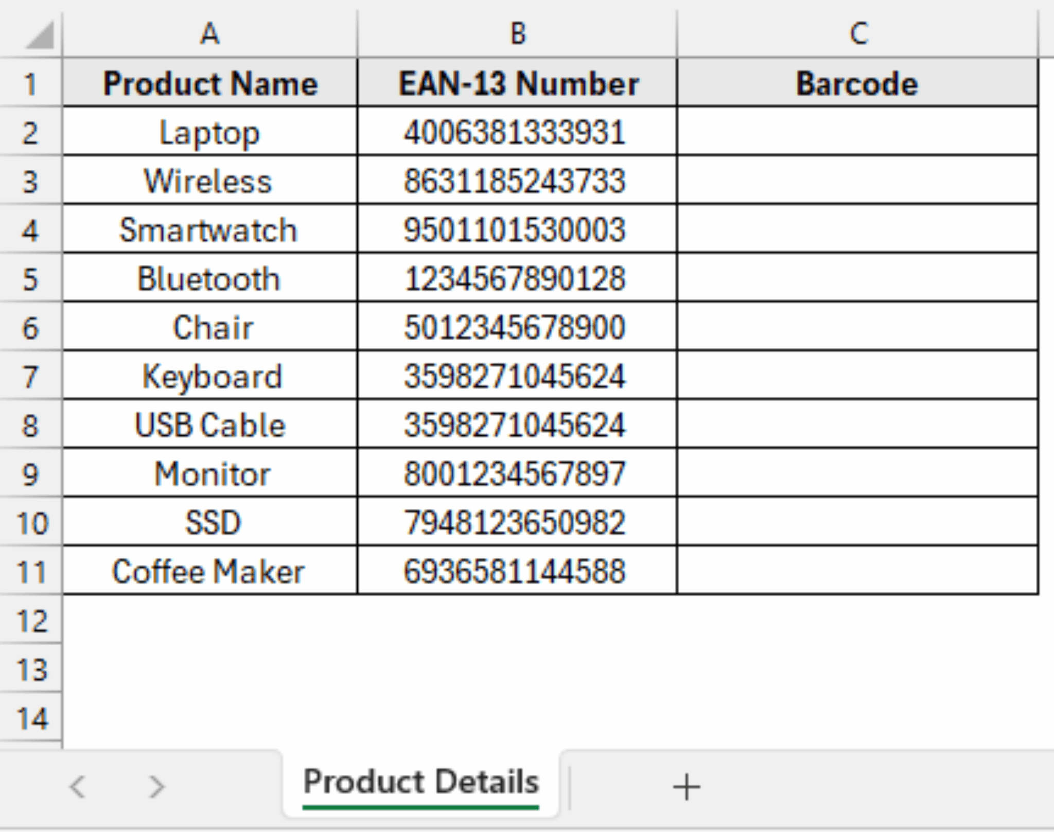 How to Generate EAN-13 Barcode in Excel (3 Suitable Ways) - Excel Insider