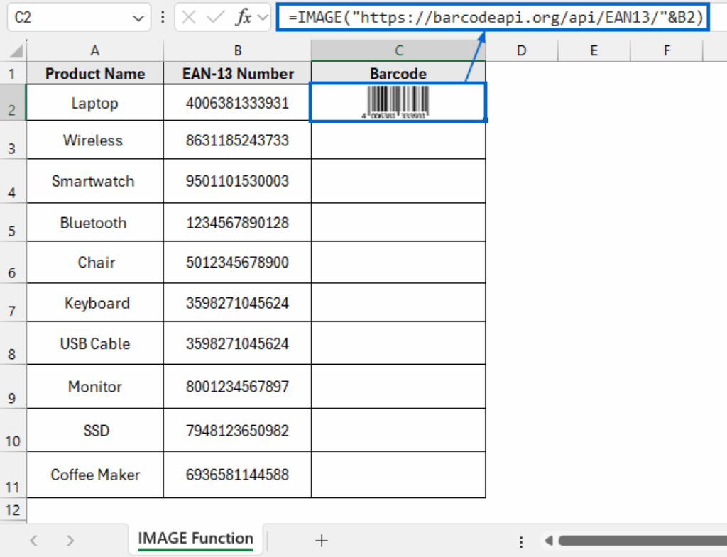 How to Generate EAN-13 Barcode in Excel (3 Suitable Ways) - Excel Insider
