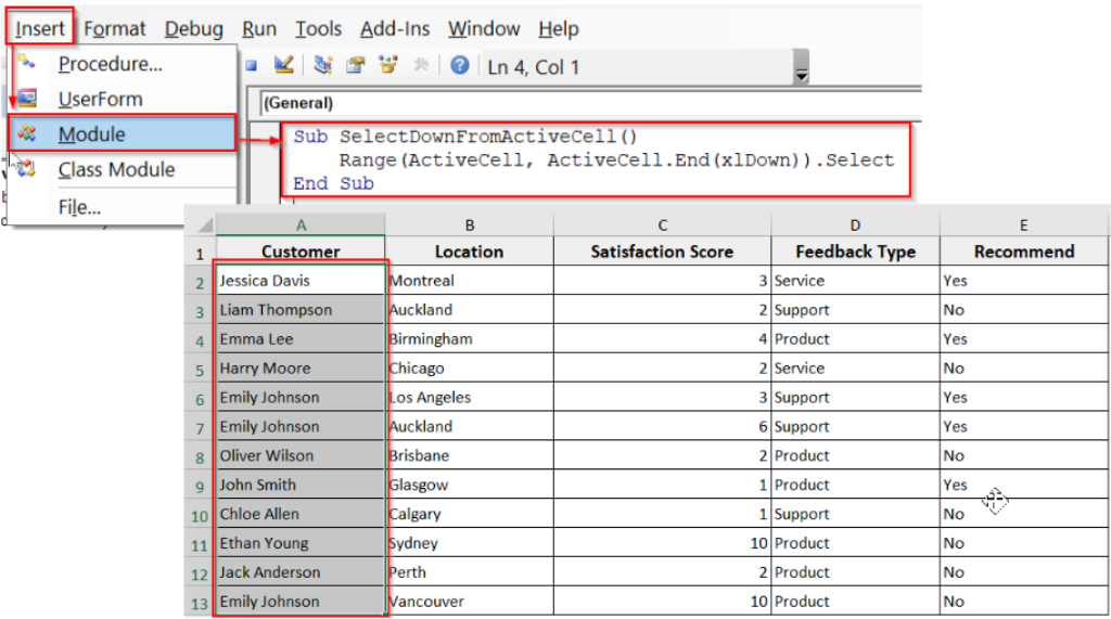 How to Select a Range from Activecell to the End with Excel VBA - Excel ...