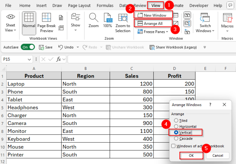 How to View Excel Worksheets Side-by-Side Vertically - Excel Insider