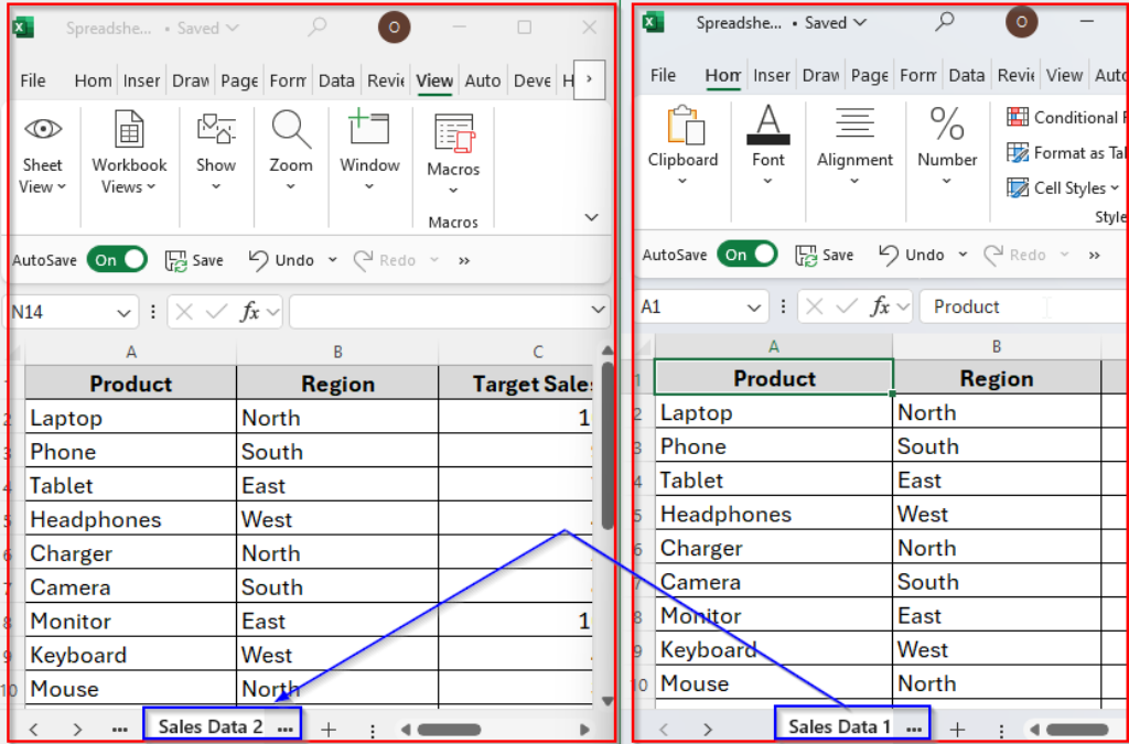 How to View Excel Worksheets Side-by-Side Vertically - Excel Insider