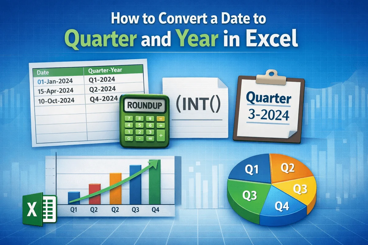 How to Convert a Date to Quarter and Year in Excel - Excel Insider
