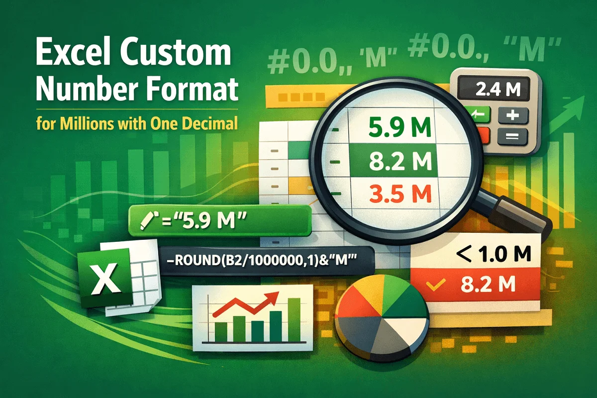 Excel Custom Number Format for Millions with One Decimal - Excel Insider