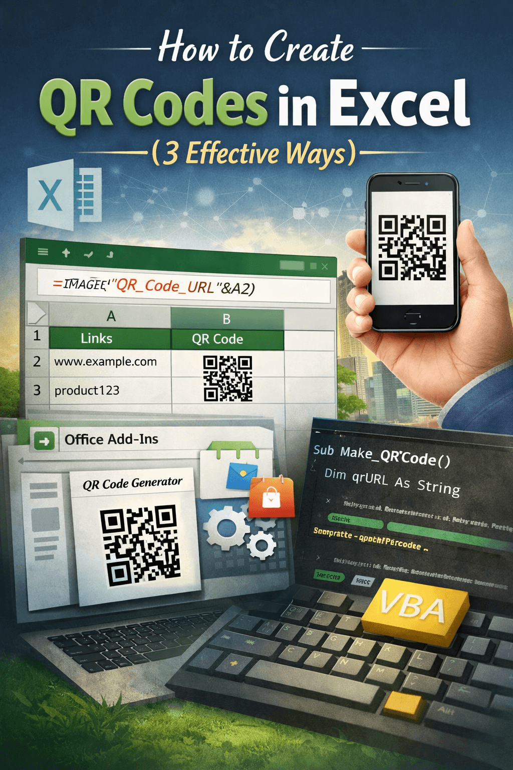 How to Create QR Codes in Excel (3 Effective Ways) - Excel Insider