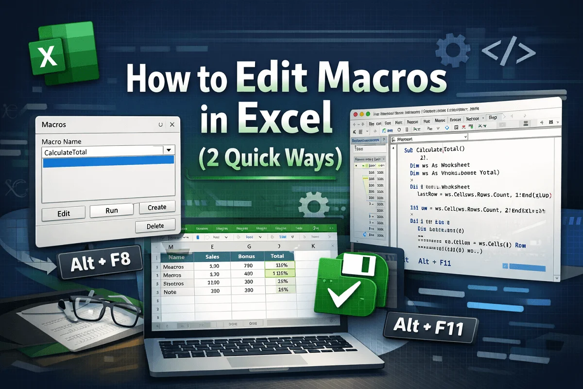 How to Edit Macros in Excel (2 Quick Ways) - Excel Insider