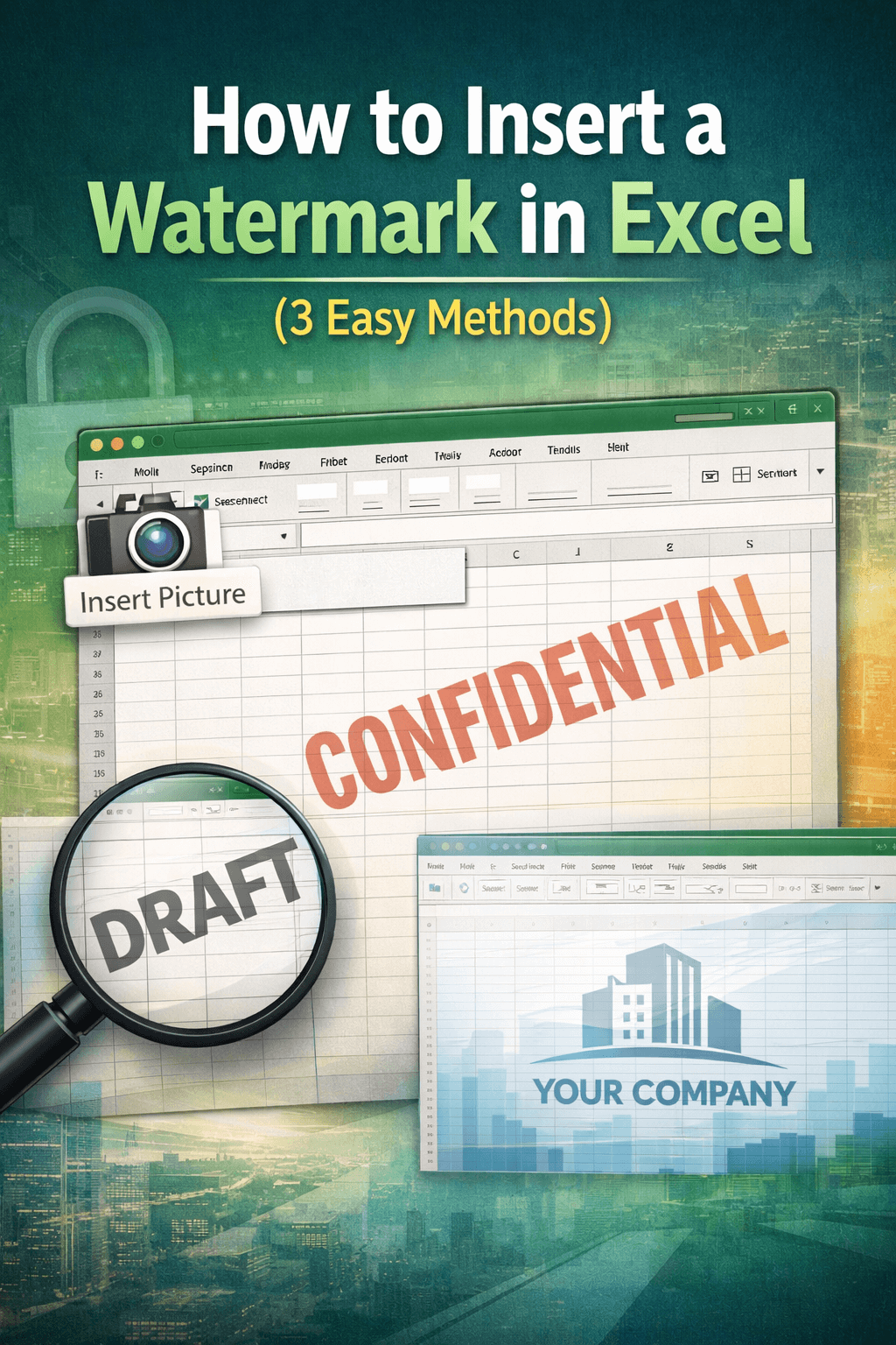 How to Insert a Watermark in Excel (3 Easy Methods) - Excel Insider