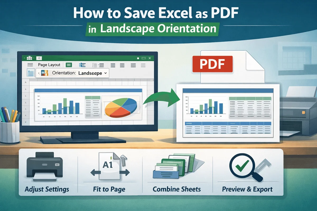 How to Save Excel as PDF in Landscape Orientation - Excel Insider