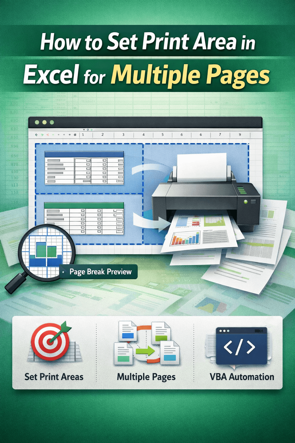 How to Set Print Area in Excel for Multiple Pages - Excel Insider