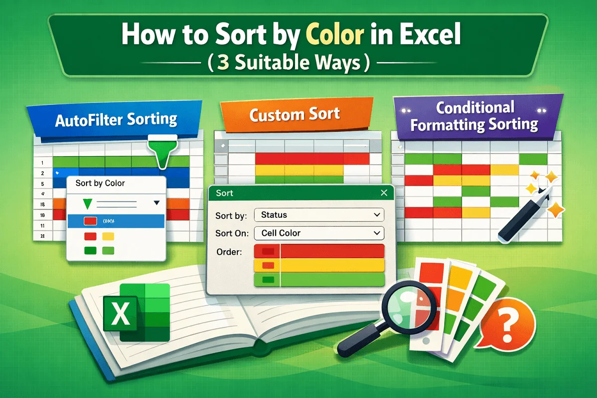 How to Sort by Color in Excel (3 Suitable Ways) - Excel Insider