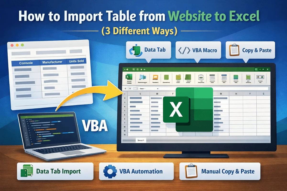 How to Import Table from Website to Excel (3 Different Ways) - Excel ...