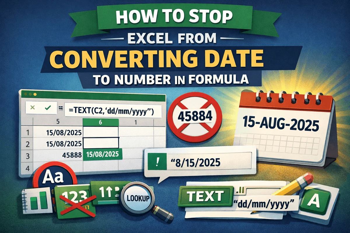 How to Stop Excel from Converting Date to Number in Formula - Excel Insider